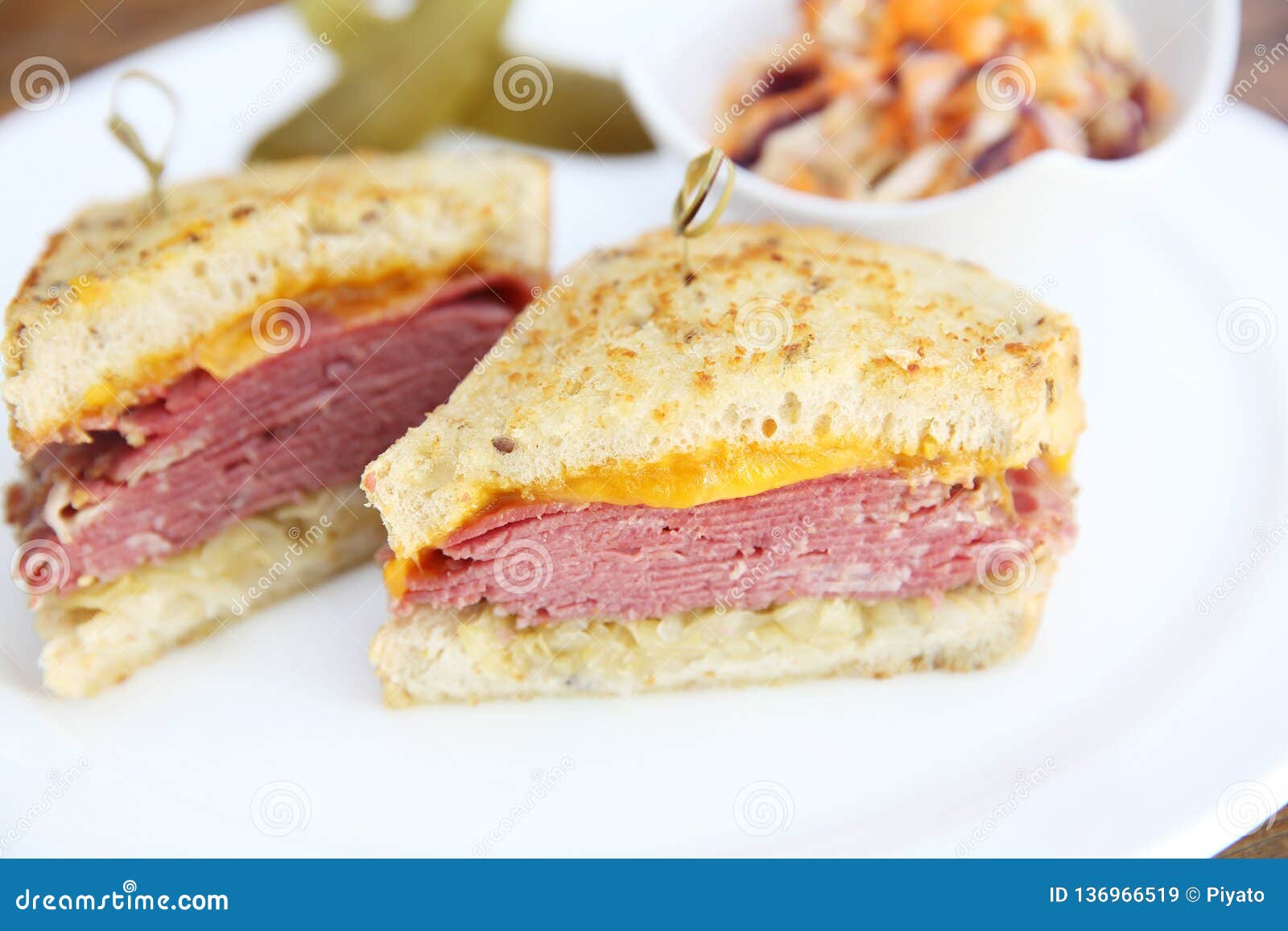 Sandwich with Roast Beef Pastrami Stock Image - Image of protein ...