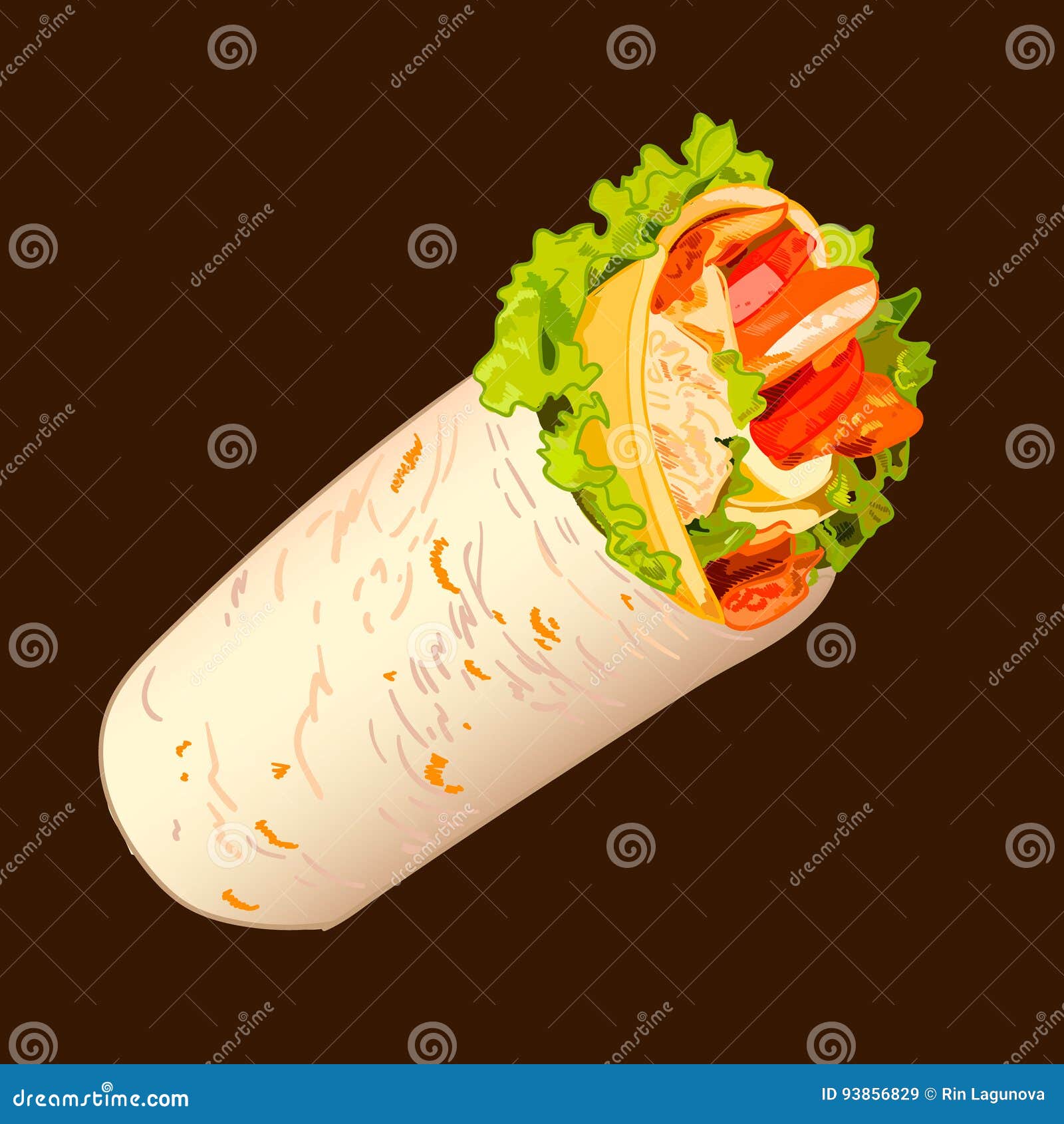 Sandwich Roll Sketch, VECTOR Stock Vector - Illustration of colours ...