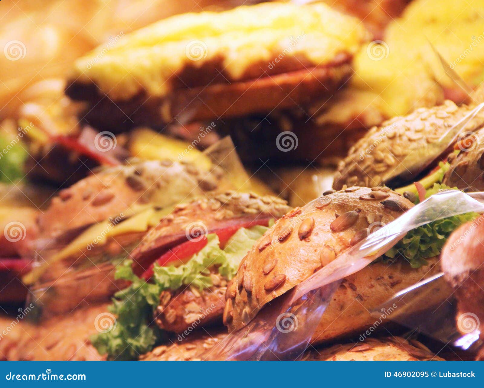 Sandwich showcase stock image. Image of showing, snack - 46902095