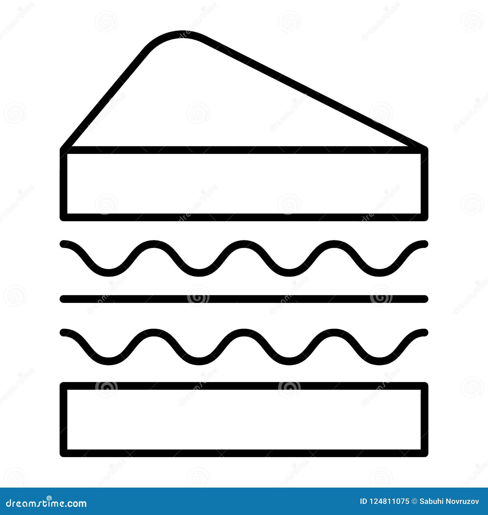 Sandwich Thin Line Icon. Snack Vector Illustration Isolated On White ...