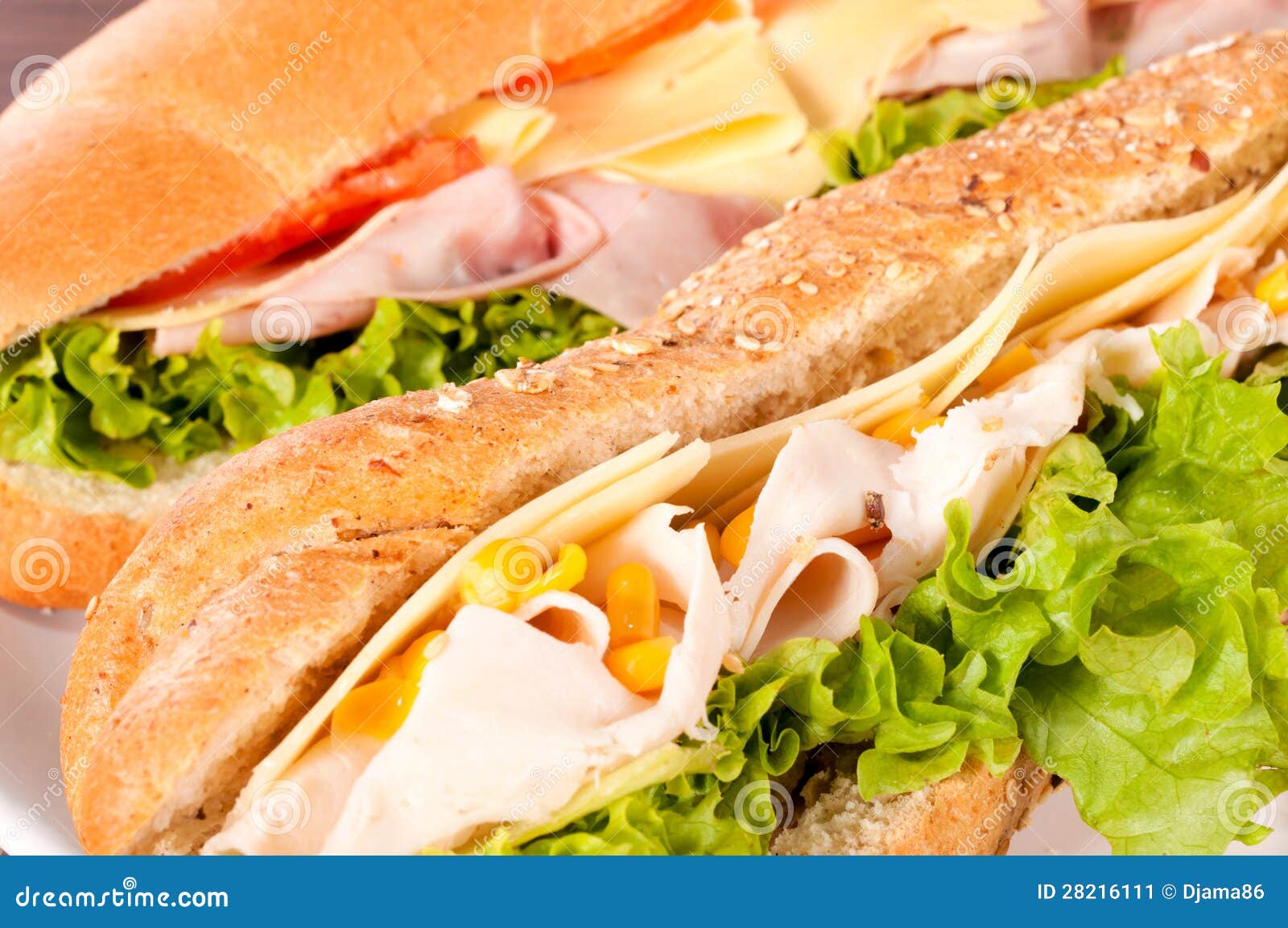 Sandwich time stock image. Image of oblong, fresh, corn - 28216111