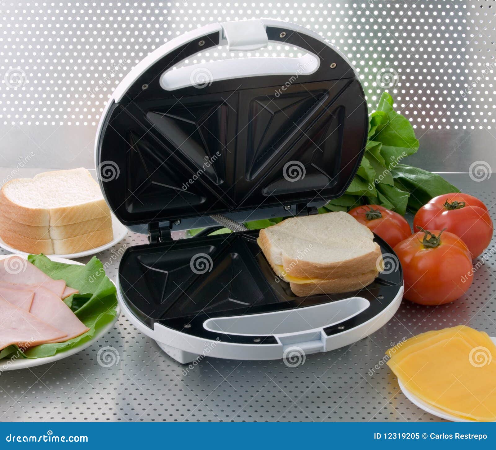 Sandwich Toaster stock image. Image of grilled, kitchen - 12319205