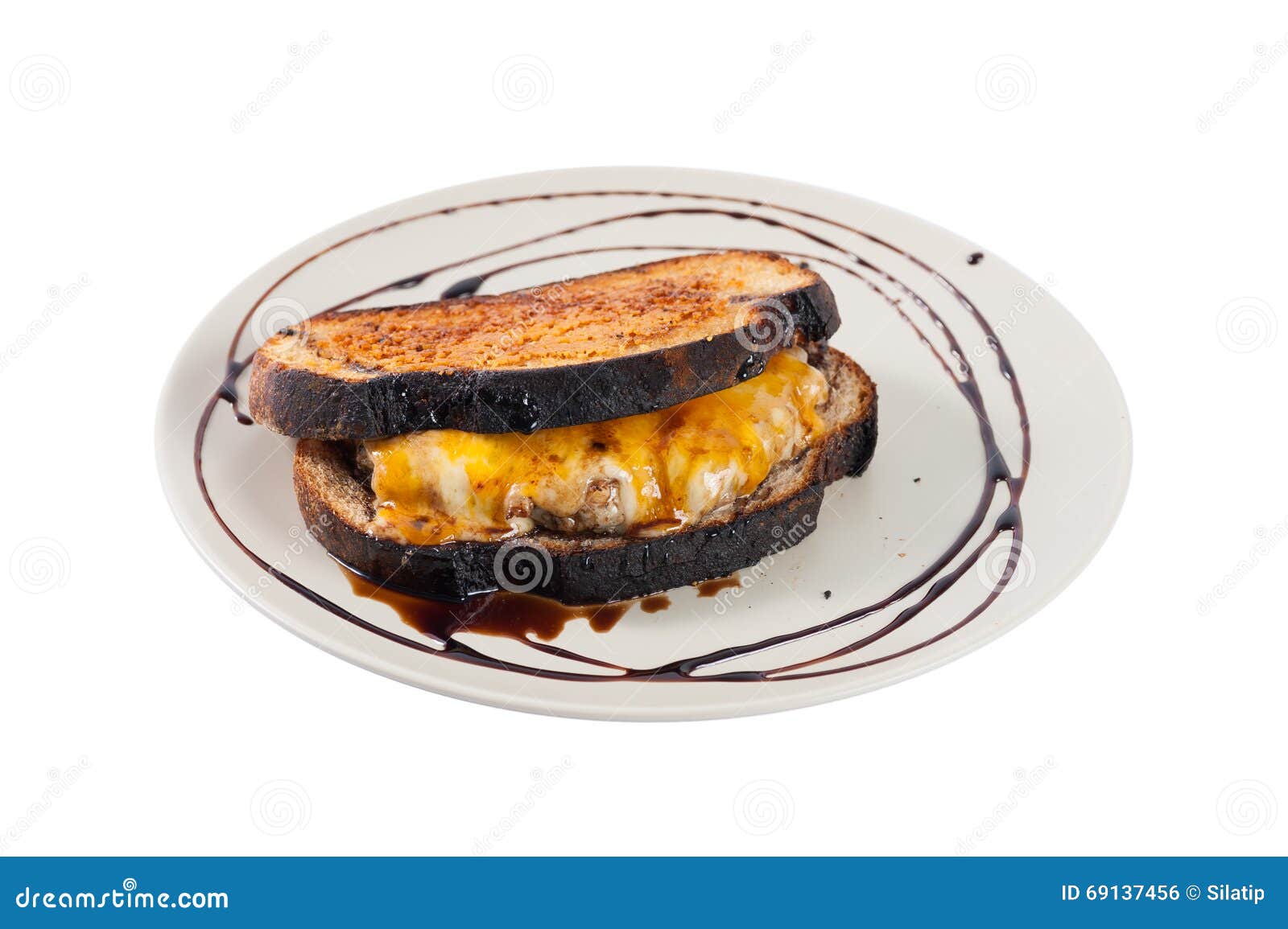 Sandwich with Various Types of Cheese Stock Photo - Image of sauce ...
