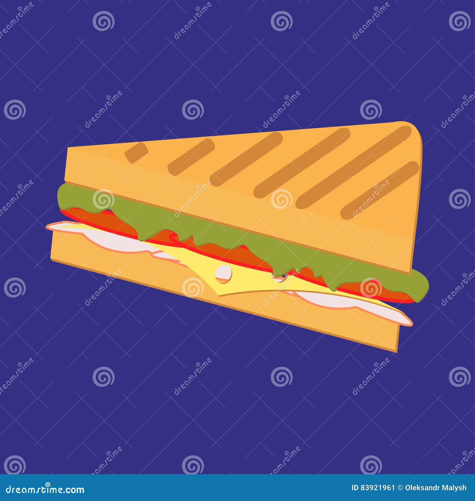 Sandwich vector stock vector. Illustration of bread, crumb - 83921961