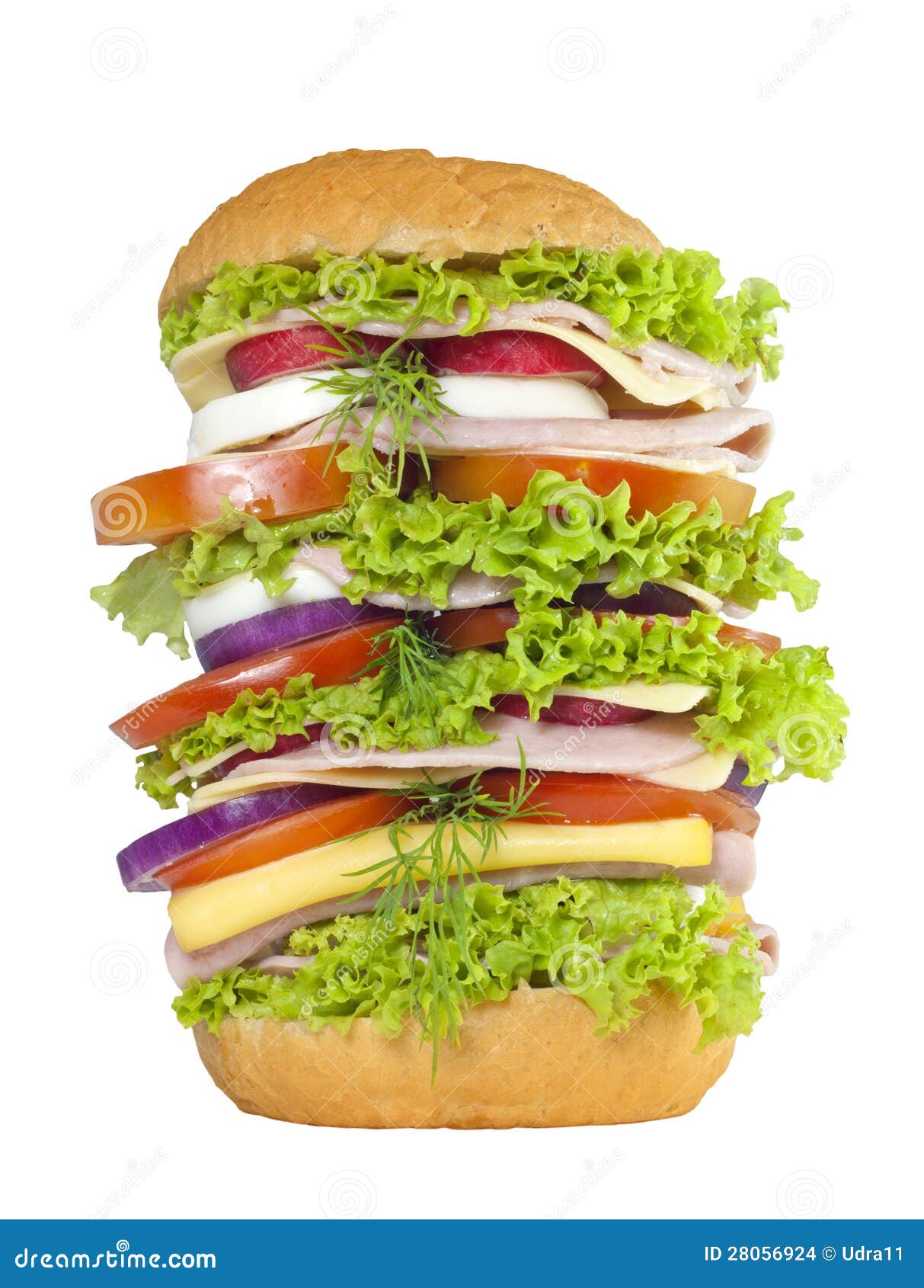 Sandwich very big isolated stock photo. Image of meal - 28056924