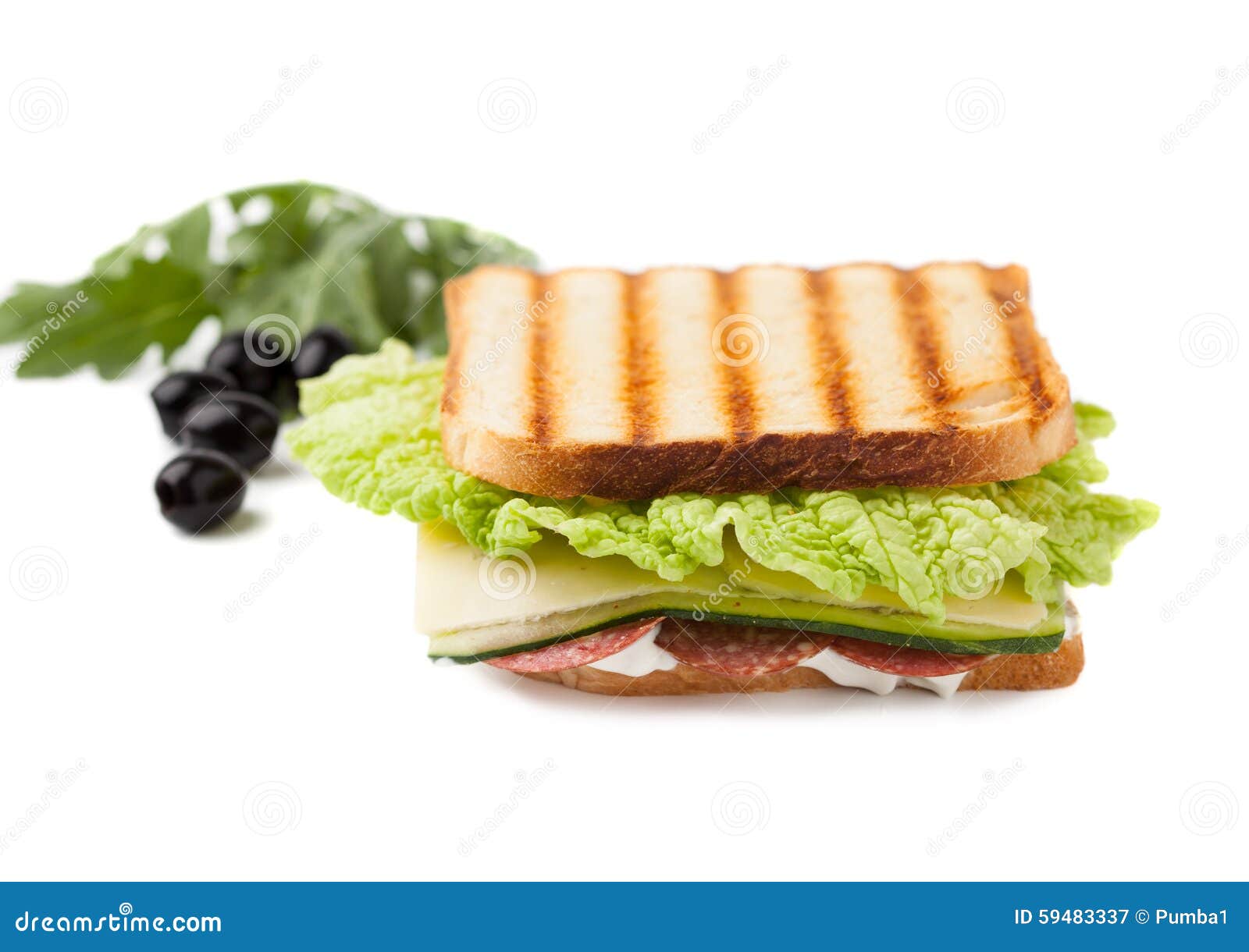 Sandwich on a White Background Stock Image - Image of meat, background ...