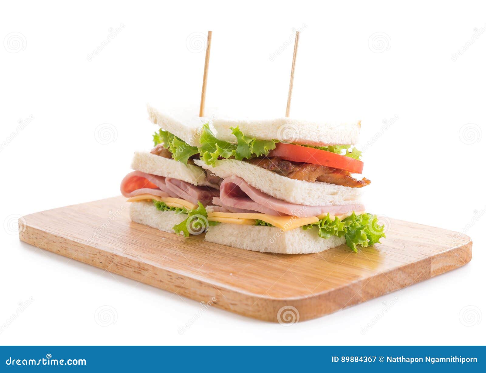 Sandwich on White Background Stock Image - Image of meat, white: 89884367