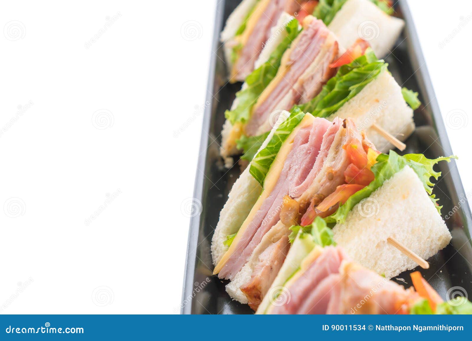 Sandwich on White Background Stock Photo - Image of meat, breakfast ...