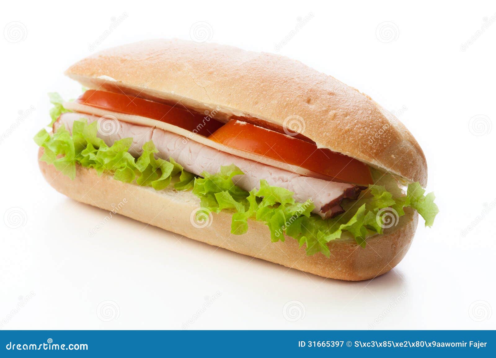 Sandwich on White Background Stock Image - Image of lettuce, bread ...