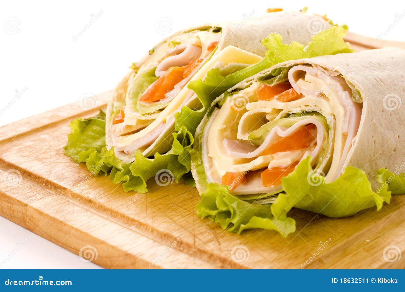Sandwich wrap stock image. Image of pork, lunch, pepper - 18632511