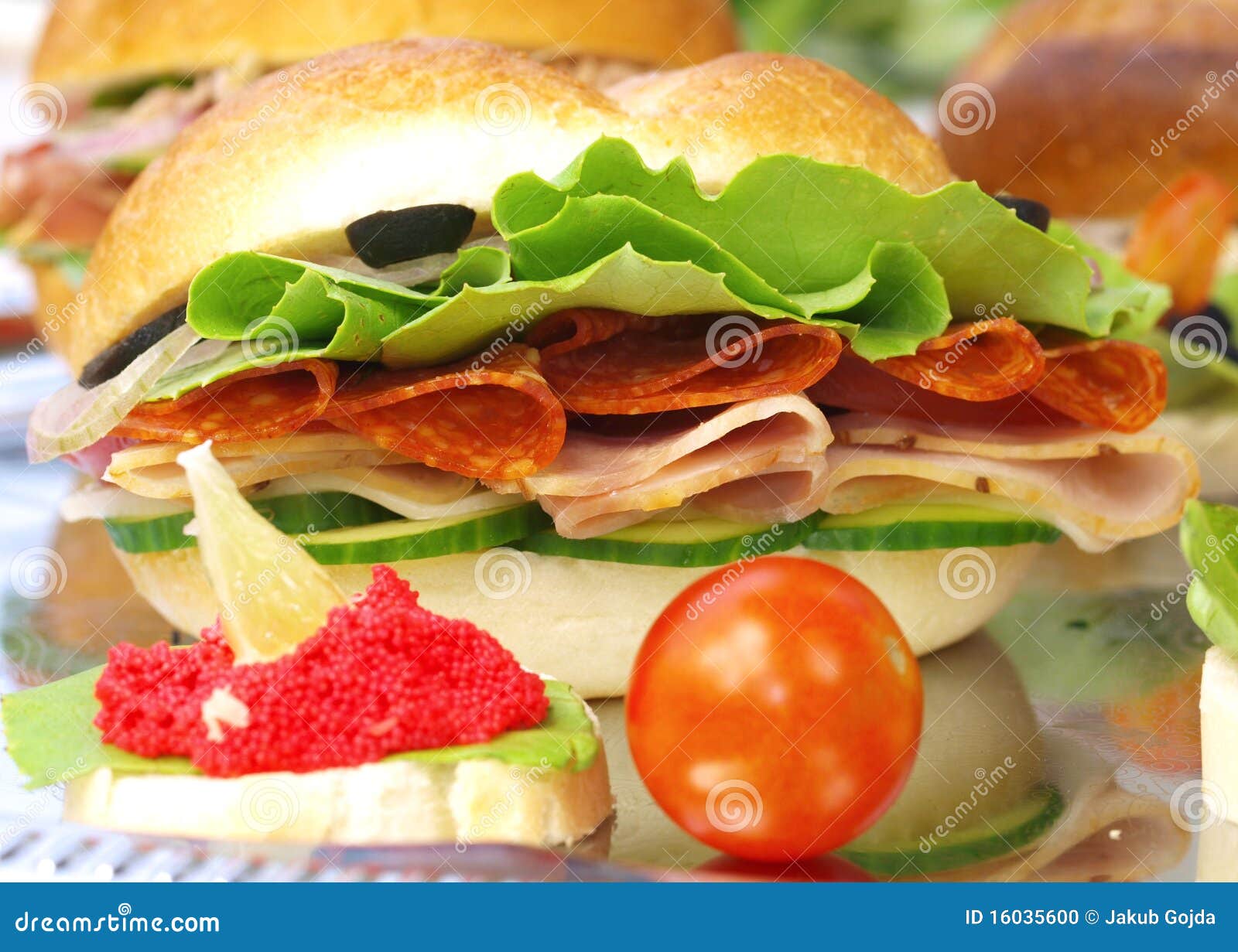 Sandwiches stock photo. Image of greens, lunch, cold - 16035600