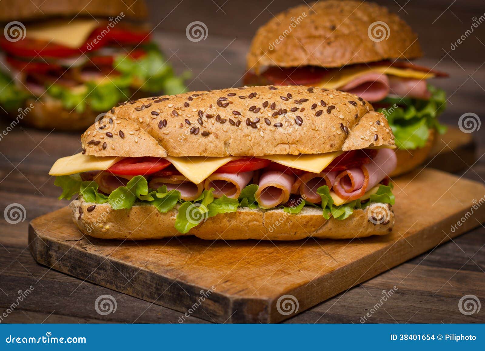 Sandwiches stock photo. Image of fresh, gourmet, food - 38401654