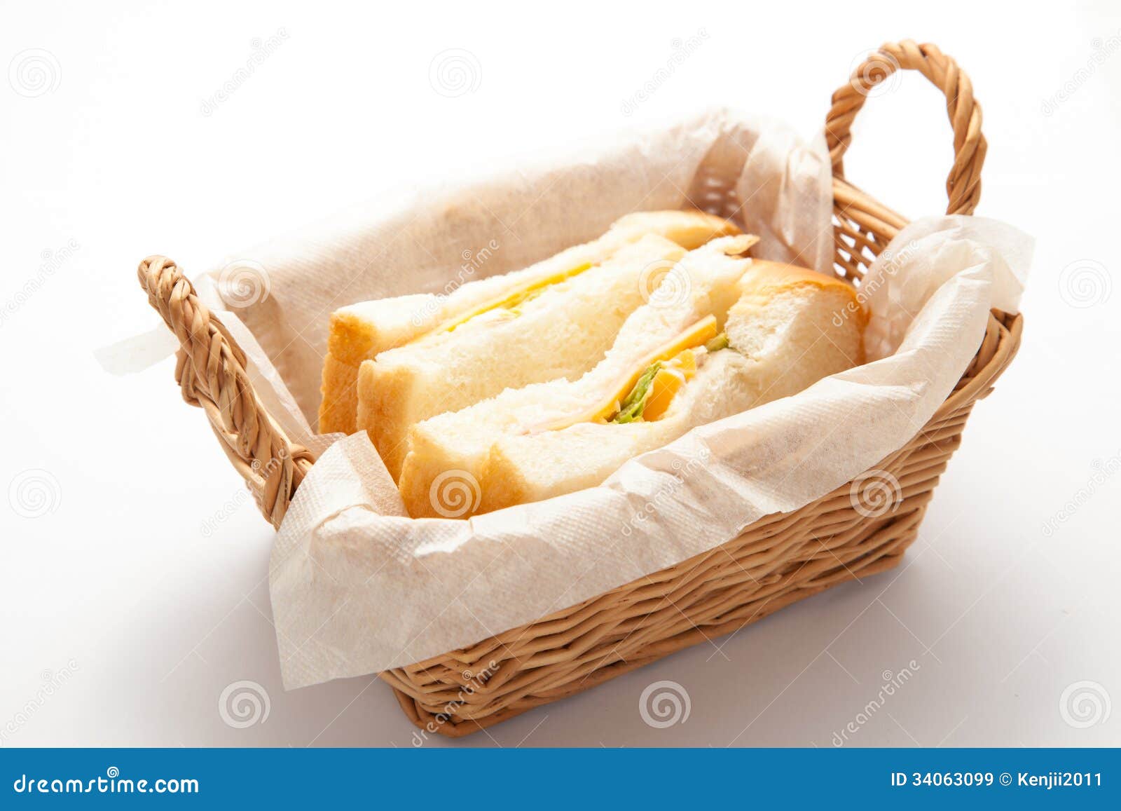 Sandwiches in the basket stock image. Image of life, delicious - 34063099