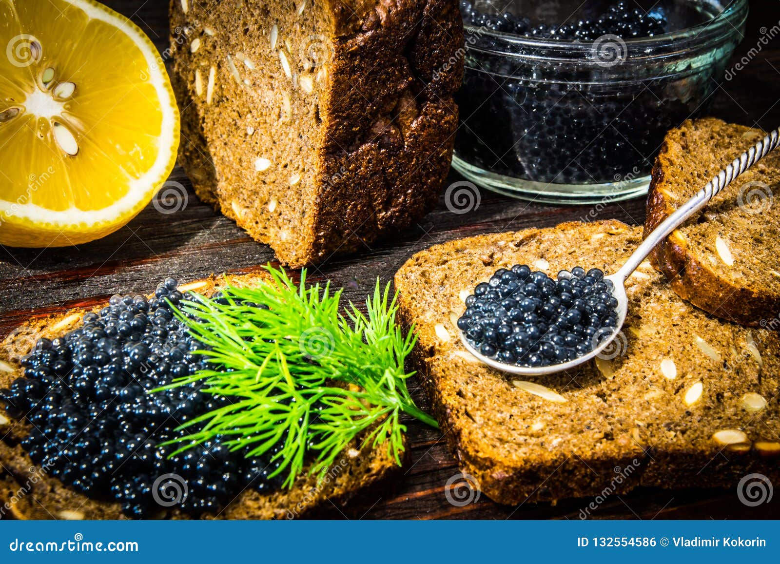 Sandwiches with Caviar. Preparation of Sandwiches Stock Photo - Image ...