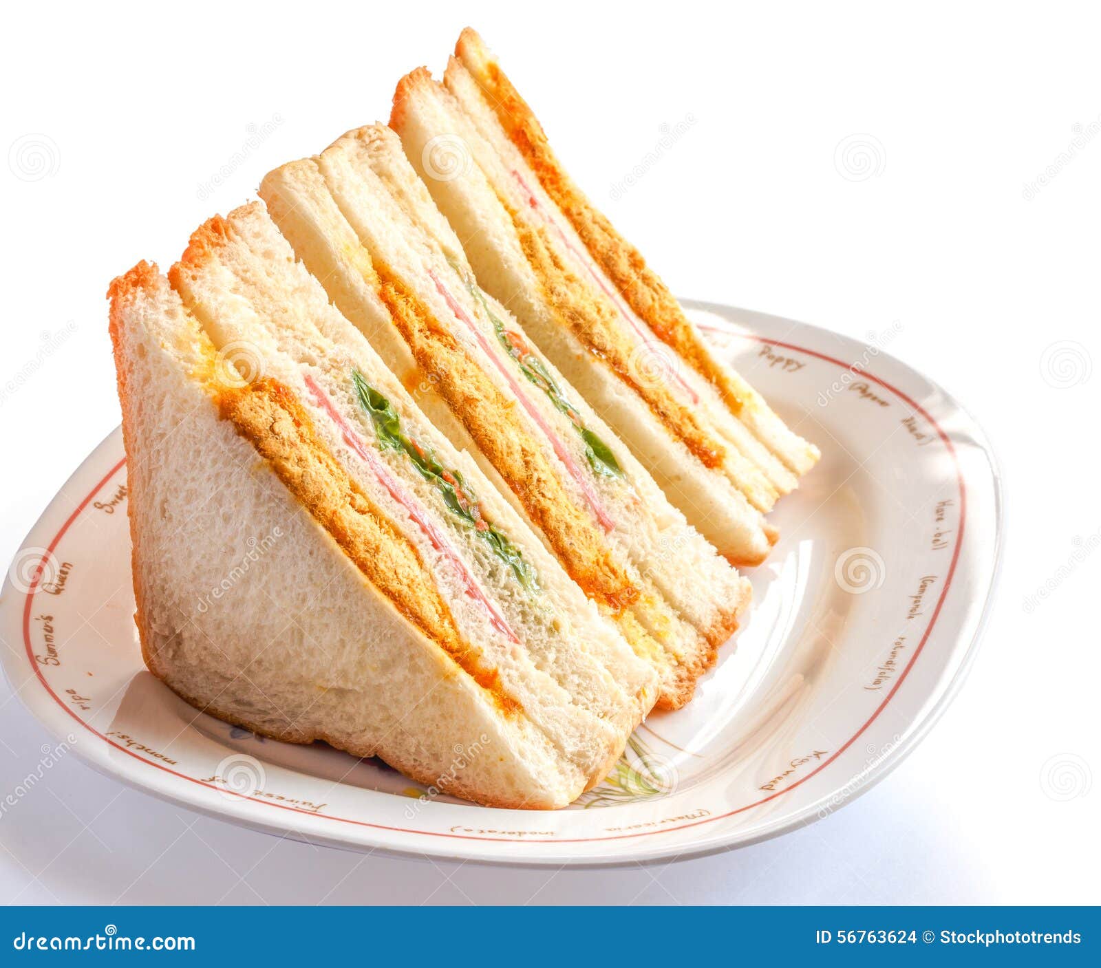 Sandwiches in Front of a Platter of Various Fillings Stock Photo ...