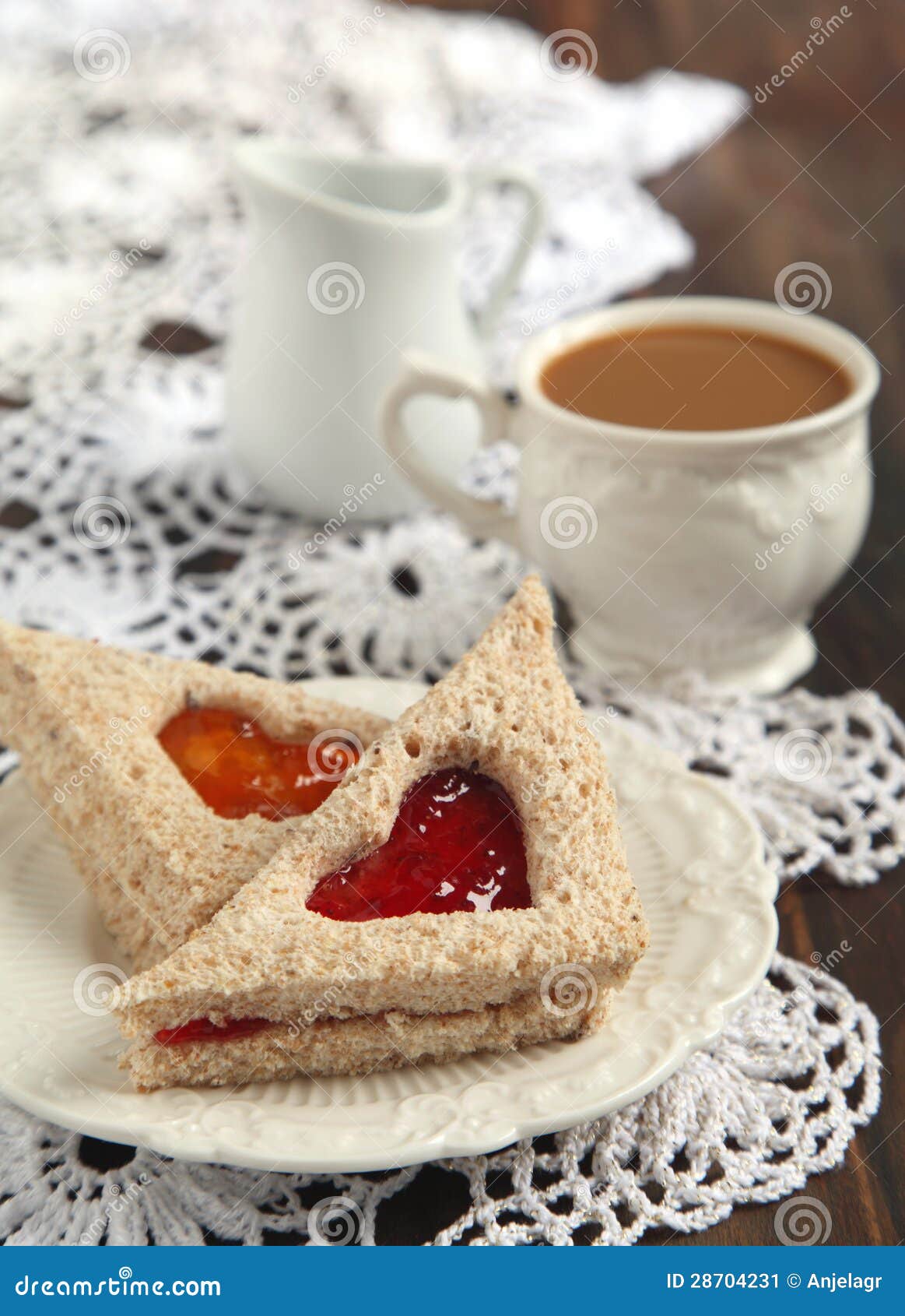 Sandwiches with jam stock image. Image of delicious, preserve - 28704231