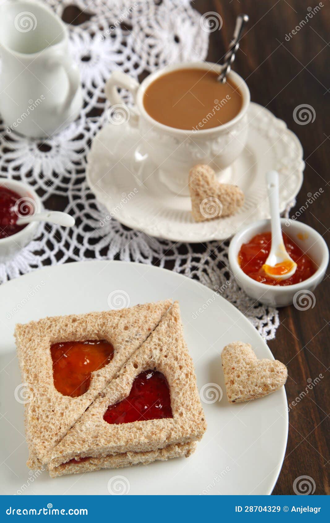 Sandwiches with jam stock image. Image of ingredient - 28704329