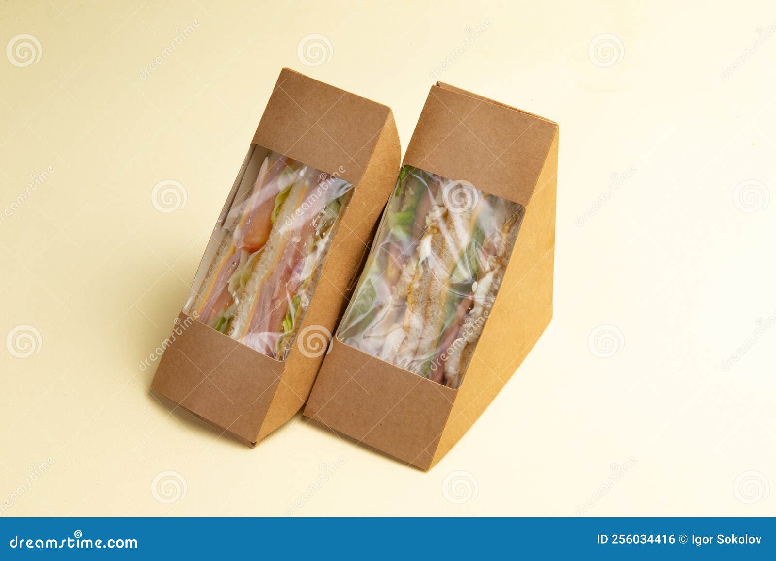 Sandwiches Packed in a Box. Ready for Delivery Stock Photo - Image of ...