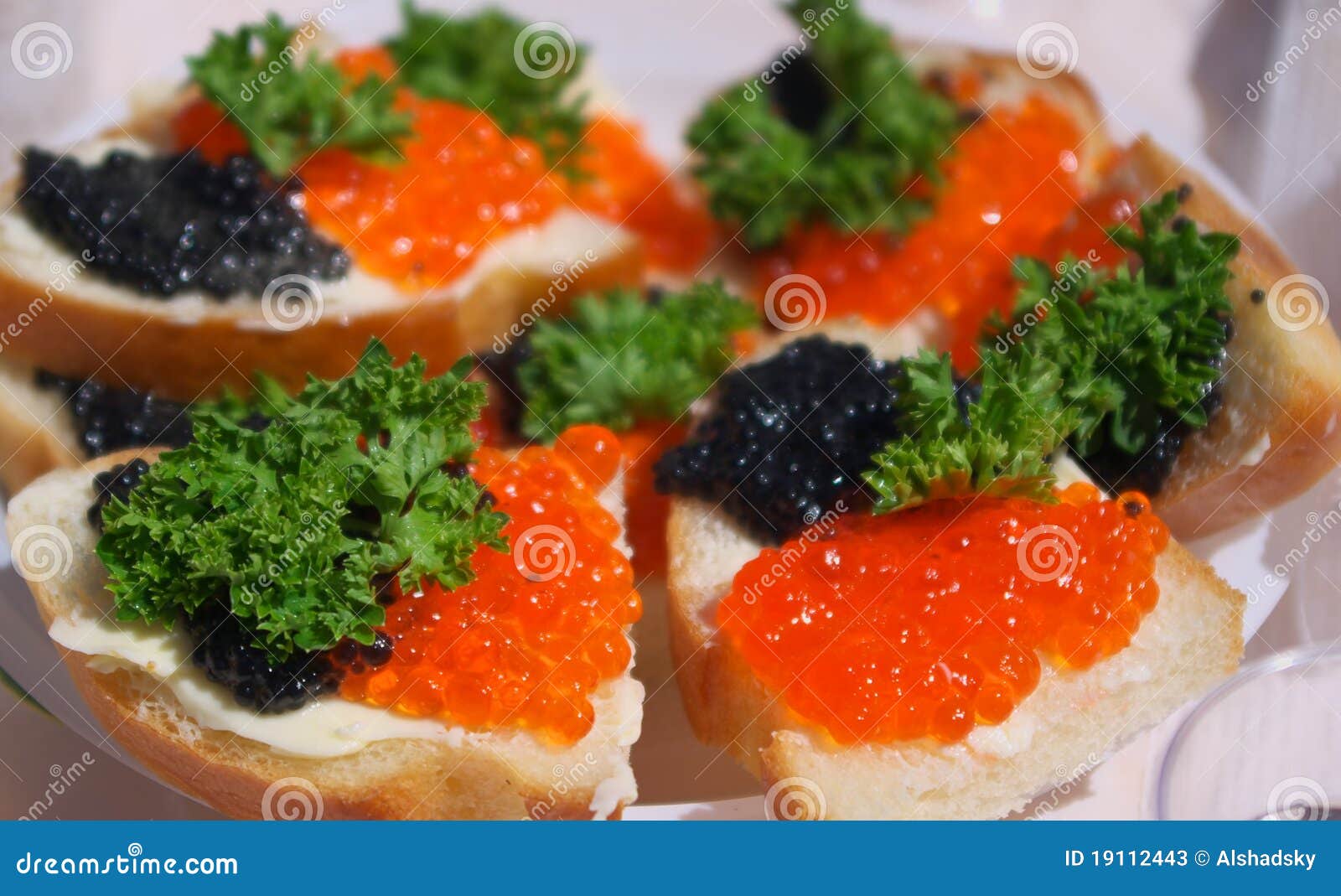 Sandwiches with red roe stock image. Image of food, refreshment - 19112443