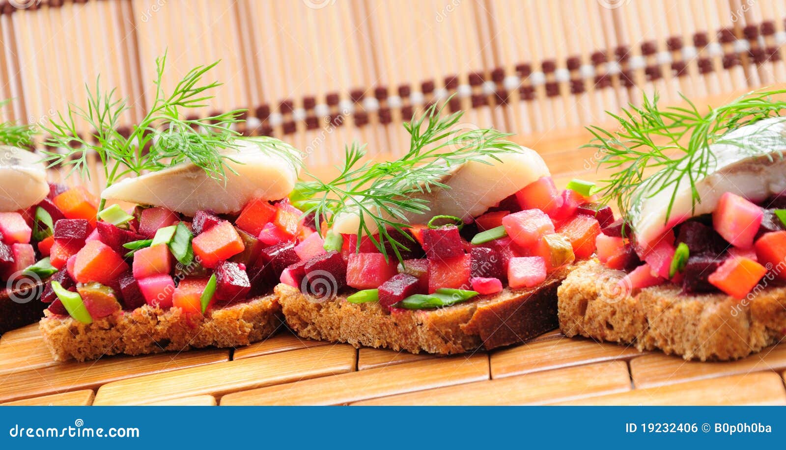 Sandwiches with rye bread, stock photo. Image of herring - 19232406