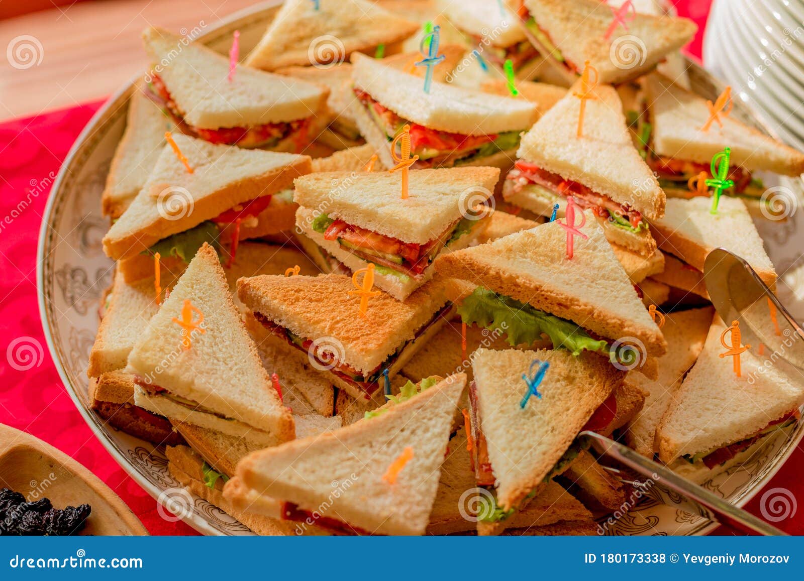 Sandwiches on the Table, Catering, Buffet Stock Photo - Image of luxury ...