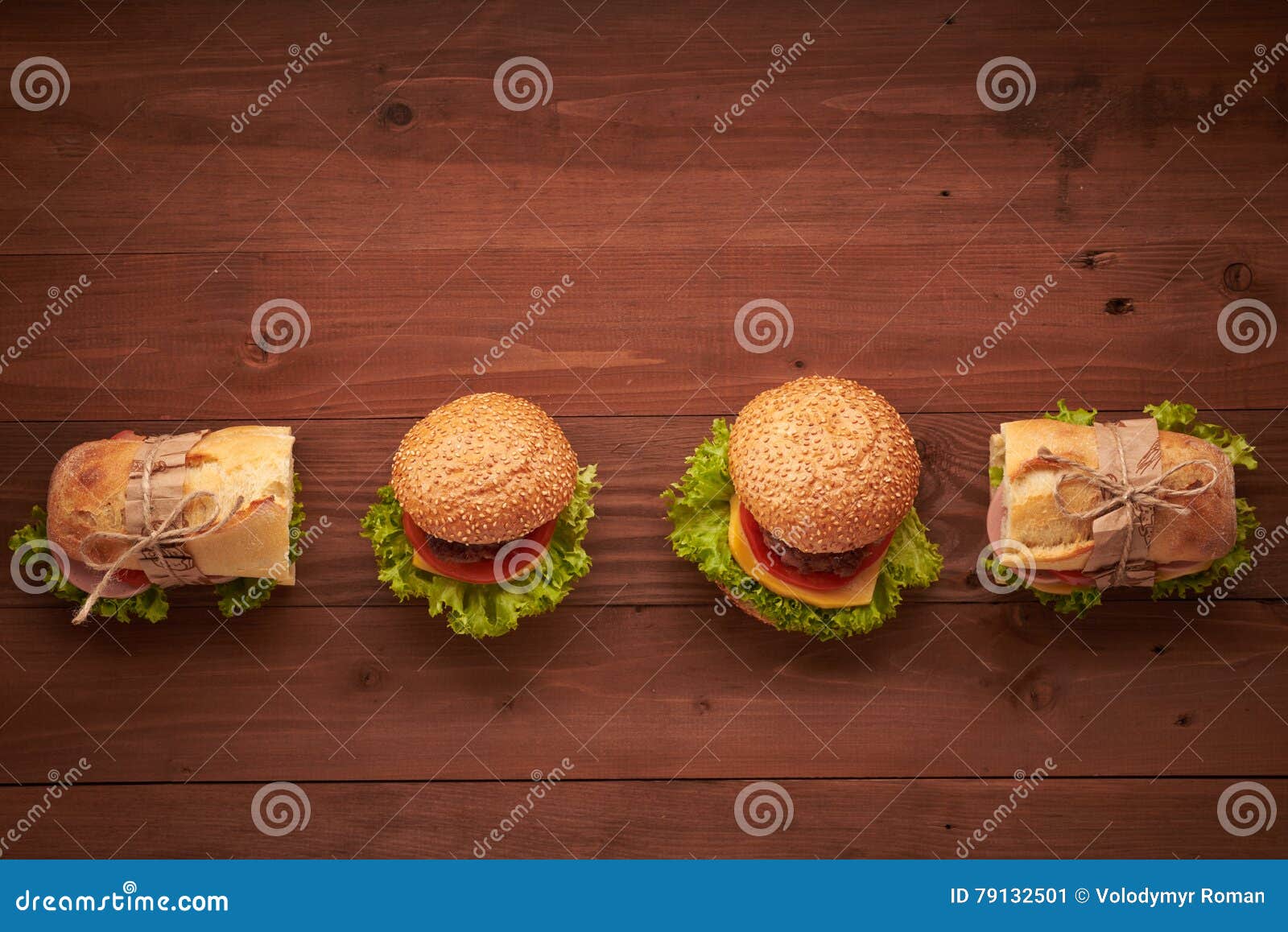 Sandwiches On The Table Stock Image | CartoonDealer.com #79132501