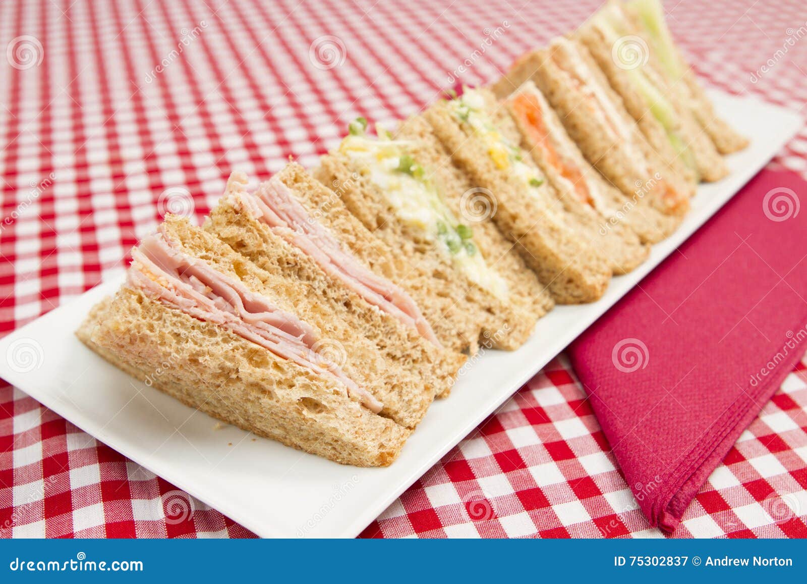 Sandwiches stock image. Image of salad, cream, sandwiches - 75302837