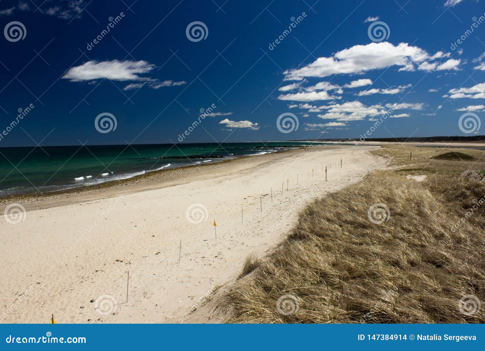 Sandwitch Boardwalk Beach at Cape Cod Massachusetts Stock Photo - Image ...