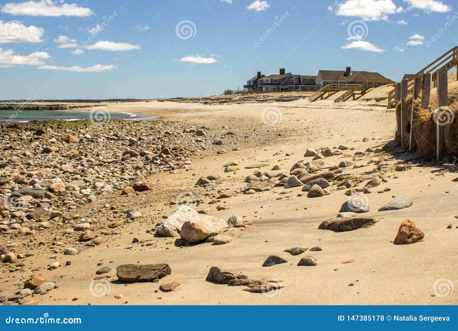 Sandwitch Boardwalk Beach at Cape Cod Massachusetts Stock Photo - Image ...
