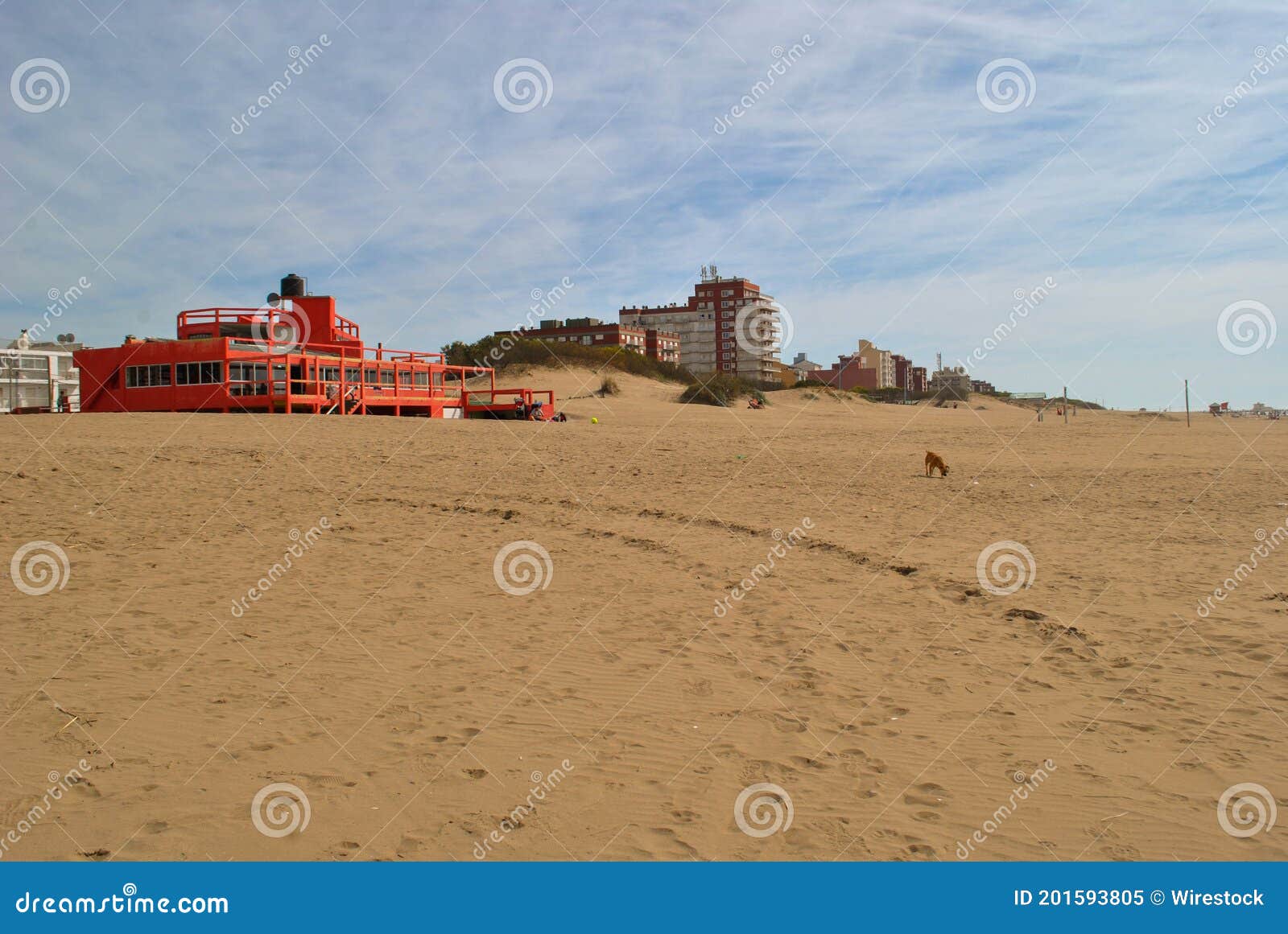 Sandy Area Under the White Sky in the Background of Buildings Stock ...