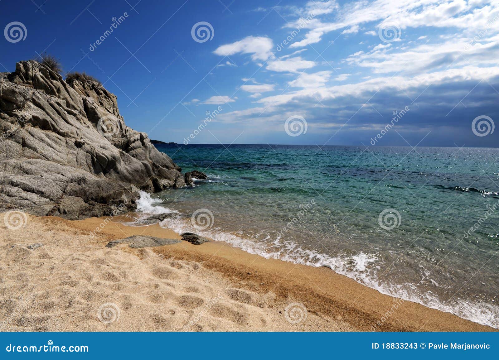 Sandy beach stock image. Image of sand, resort, waves - 18833243