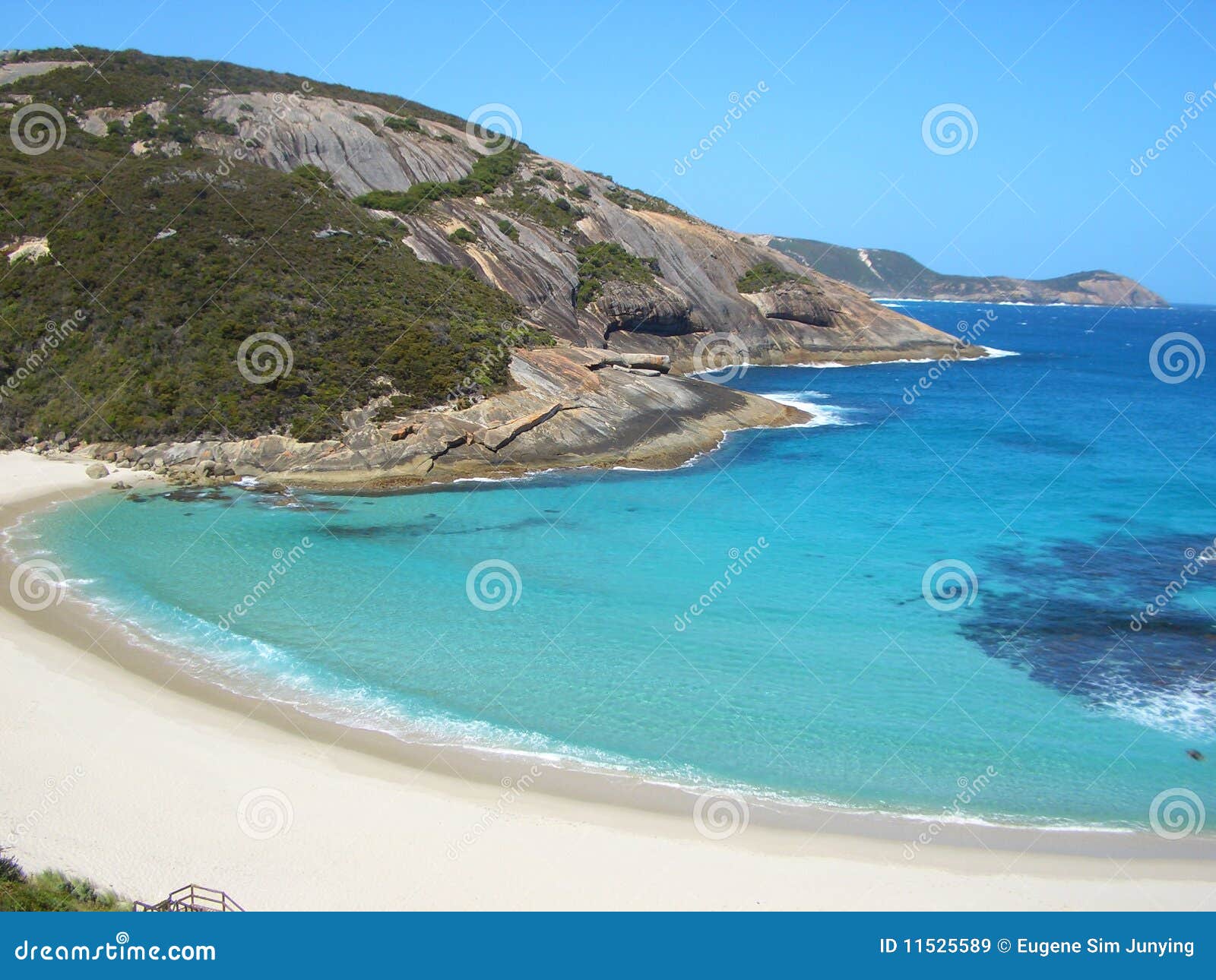 Sandy Beach in Bay stock image. Image of australia, idyllic - 11525589