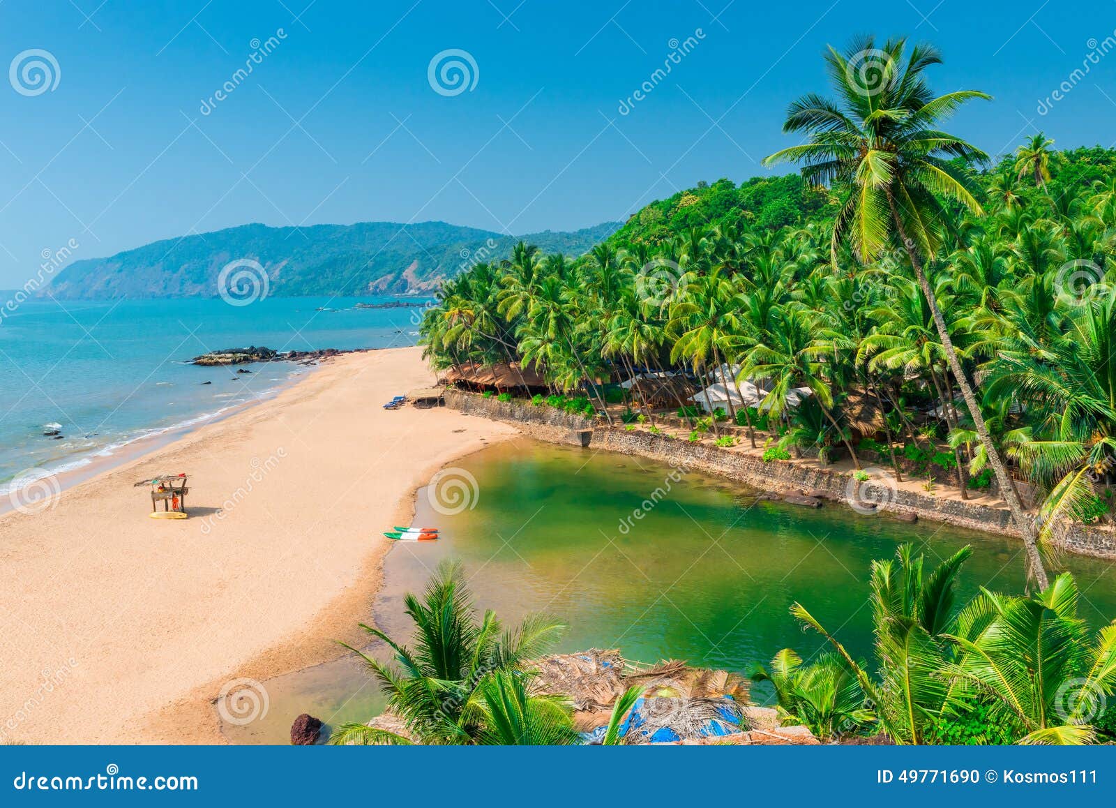 Sandy Beach in the Beautiful Resort Location Stock Photo - Image of ...