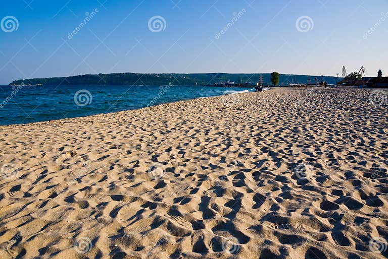 Sandy beach in Bulgaria stock photo. Image of vacation - 5105882