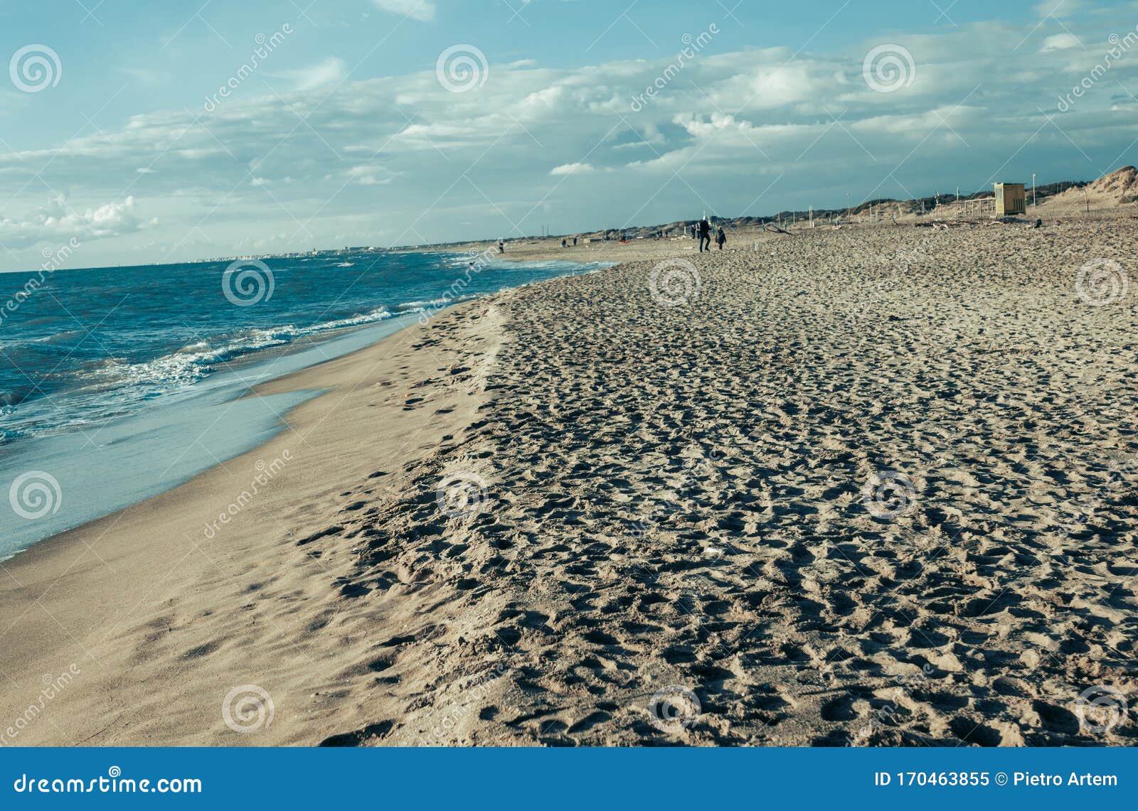 Sandy Beach on the Coast. Panorama. Banner Stock Image - Image of sport ...