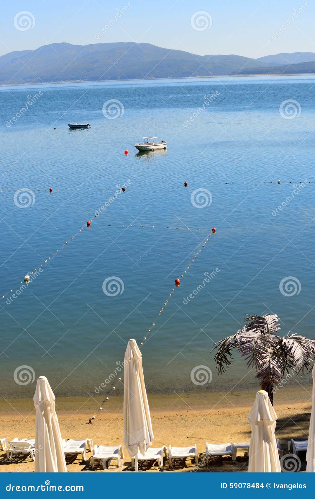 Sandy beach on Lake stock photo. Image of landscape, europe - 59078484