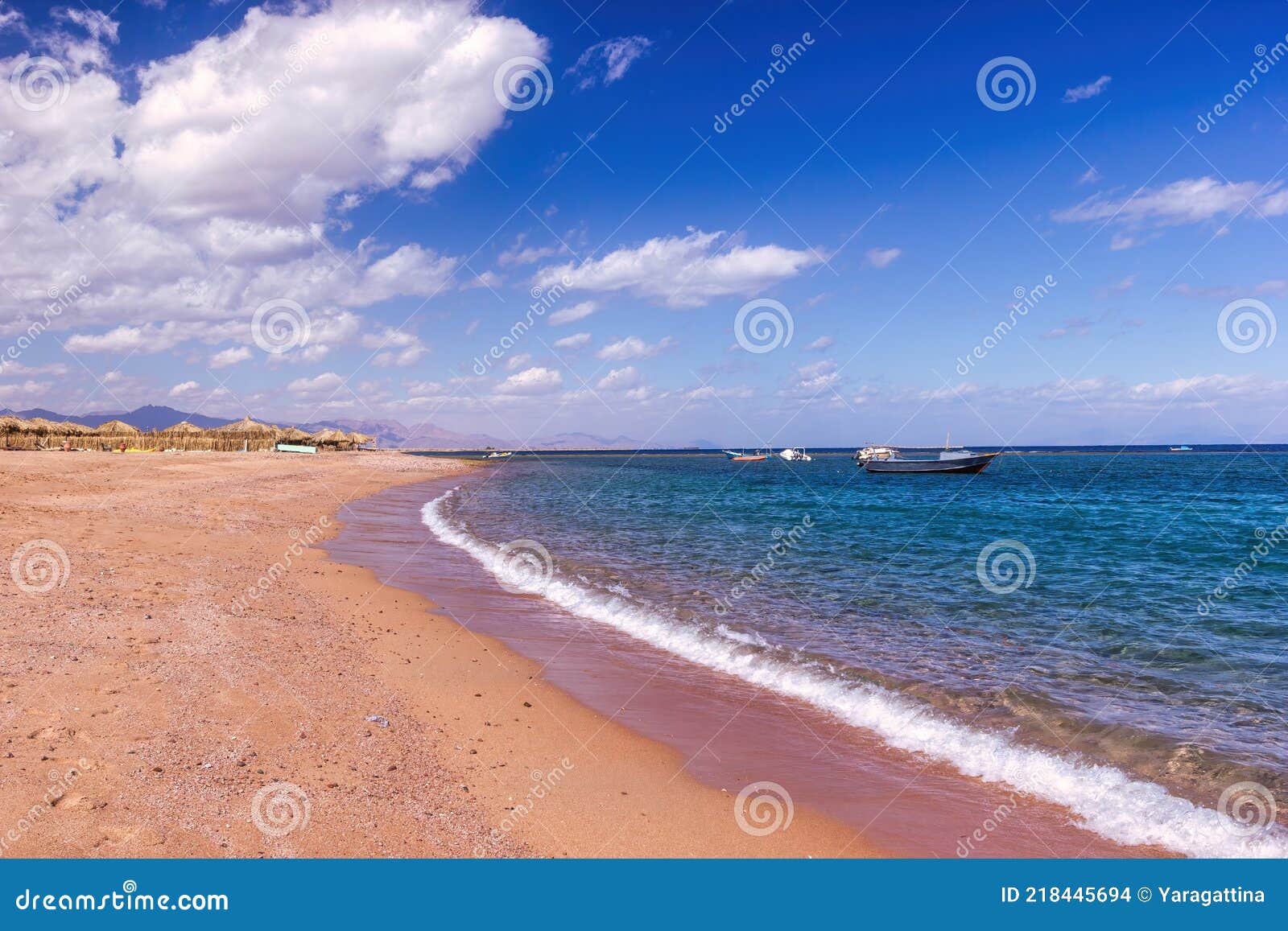Sandy Beach in National Park of Nabq in Sharm El Sheikh, Egypt Stock ...
