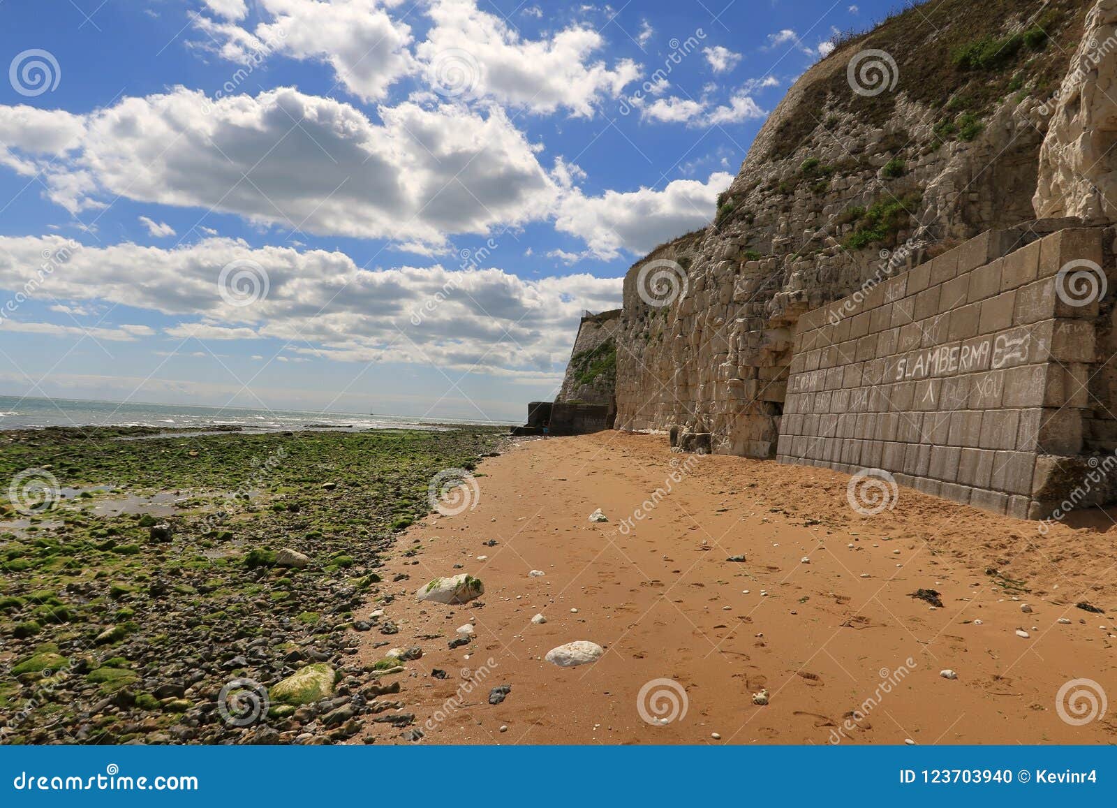 Sandy Beach and Rock Pools at Joss Bay Editorial Image - Image of ...