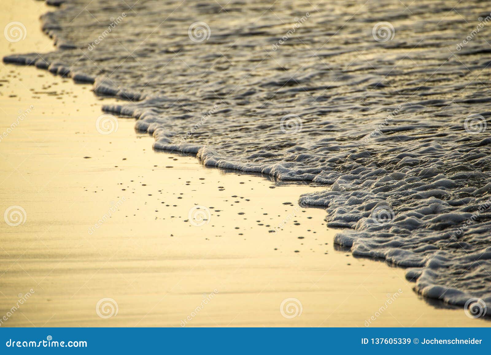 Sandy Beach with Shallow Water of the Surf Stock Image - Image of ...