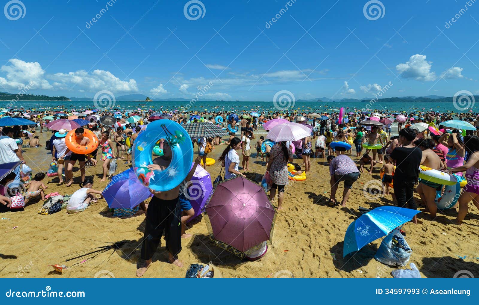 Sandy beach, swimming pool editorial stock photo. Image of beach - 34597993