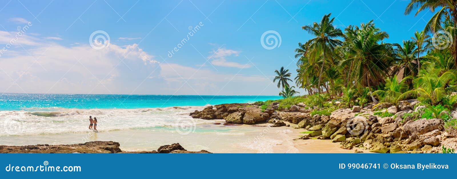 Sandy Beach Tropicale Sul Mar Dei Caraibi Mexico Fotografia Editoriale ...