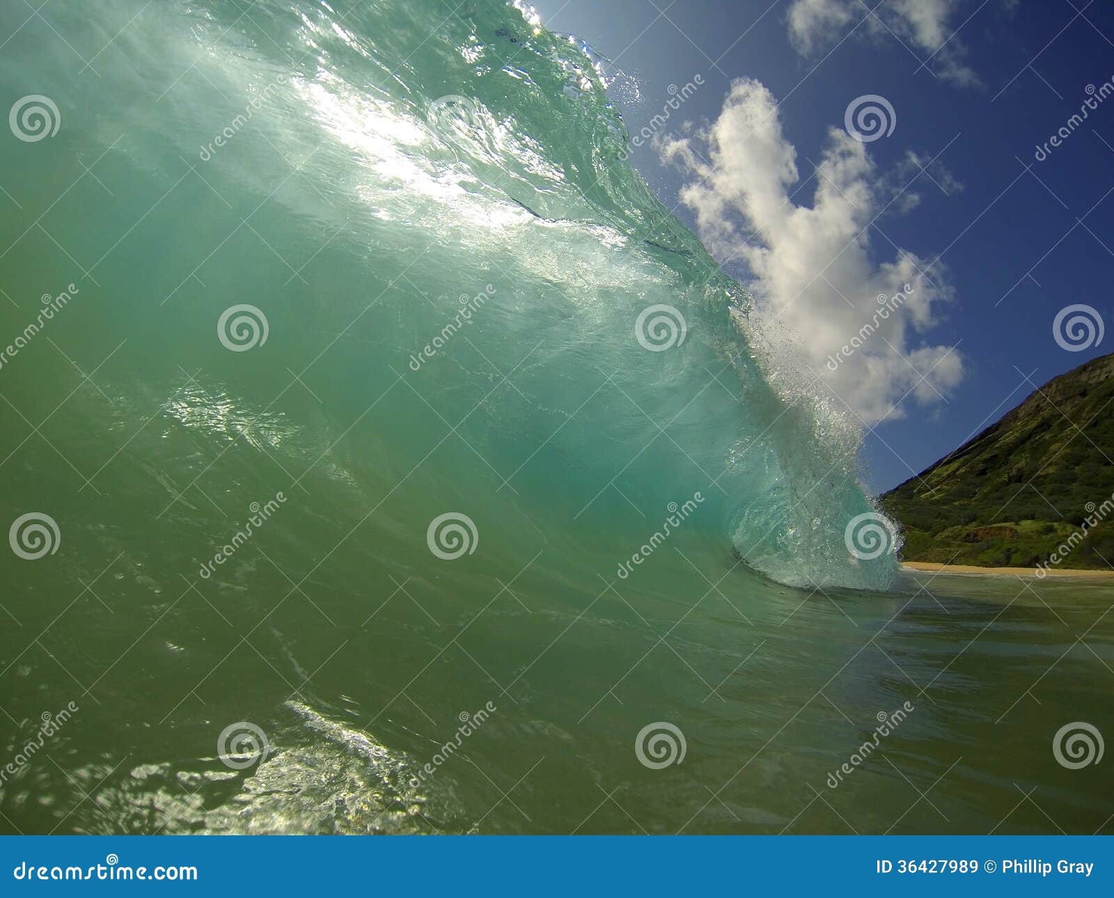 Sandy Beach Waves Hawaii stock image. Image of wave, shore - 36427989