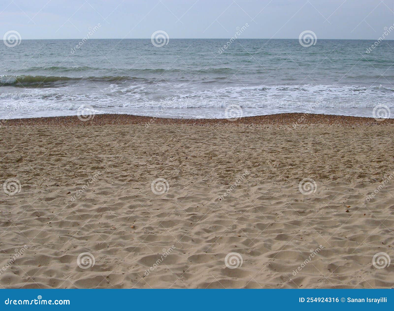 Sandy beach stock photo. Image of water, wave, cosatal - 254924316