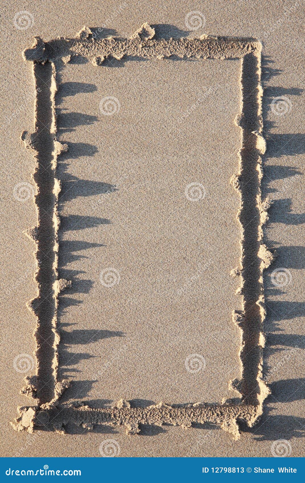 Sandy border. stock image. Image of space, sand, copy - 12798813