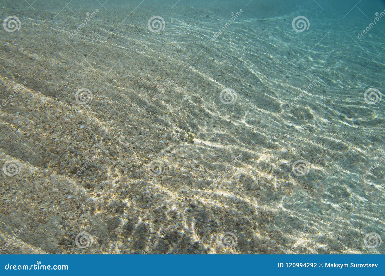 Sandy Bottom with Sunlight Reflections Stock Photo - Image of pattern ...