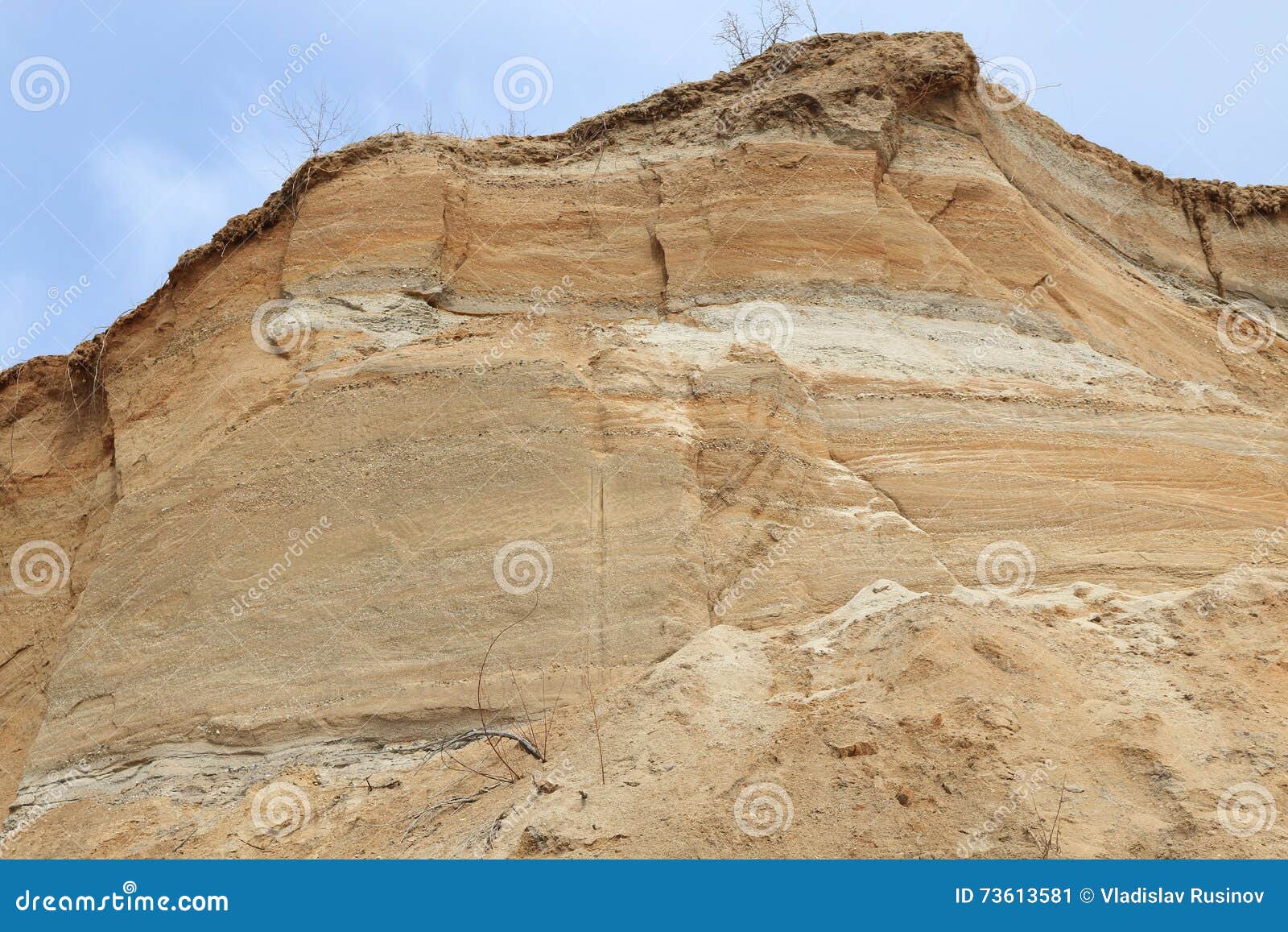 Sandy cliff stock image. Image of sedimentary, structure - 73613581
