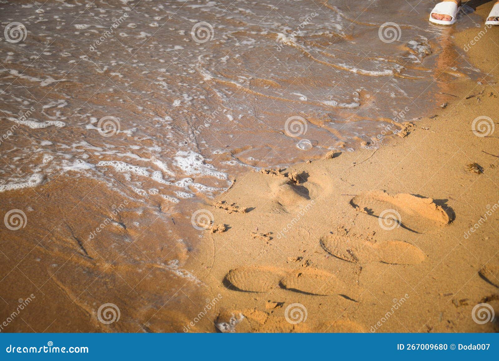 Sandy Coast Line on the Beach Stock Photo - Image of island, stone ...