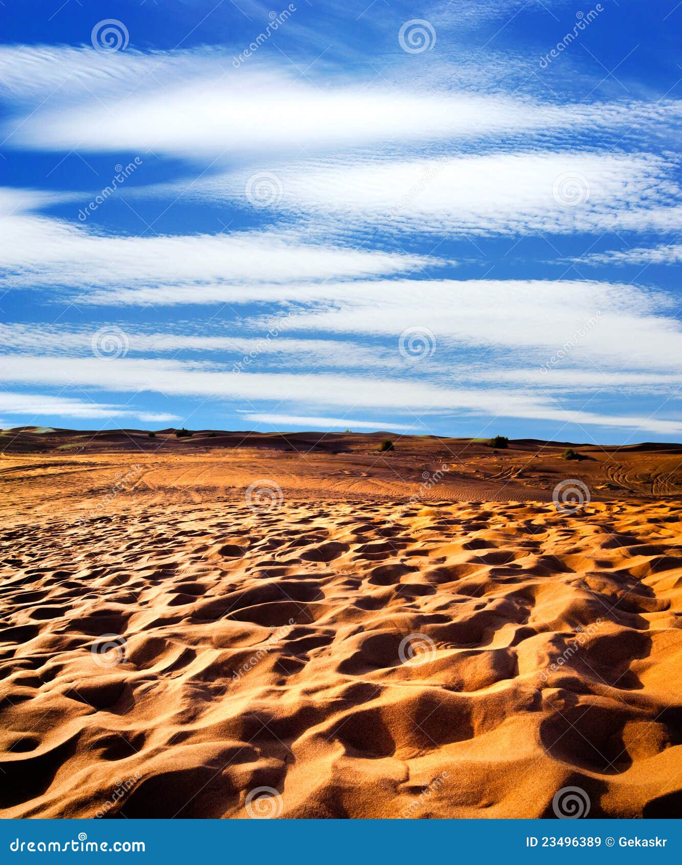 Sandy desert stock image. Image of landscape, arabic - 23496389