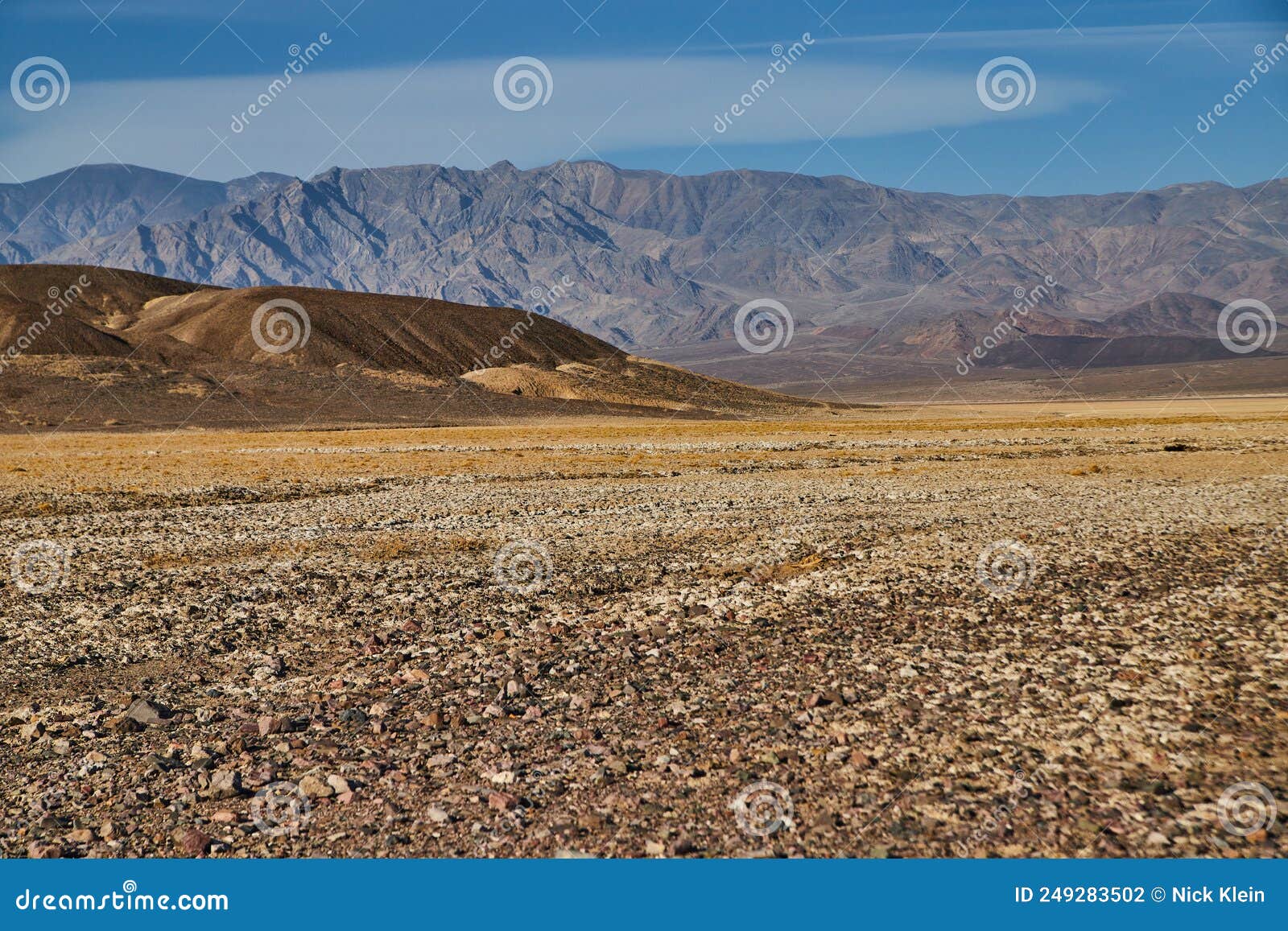 Sandy Desert Plains and Mountains of Death Valley Stock Photo - Image ...
