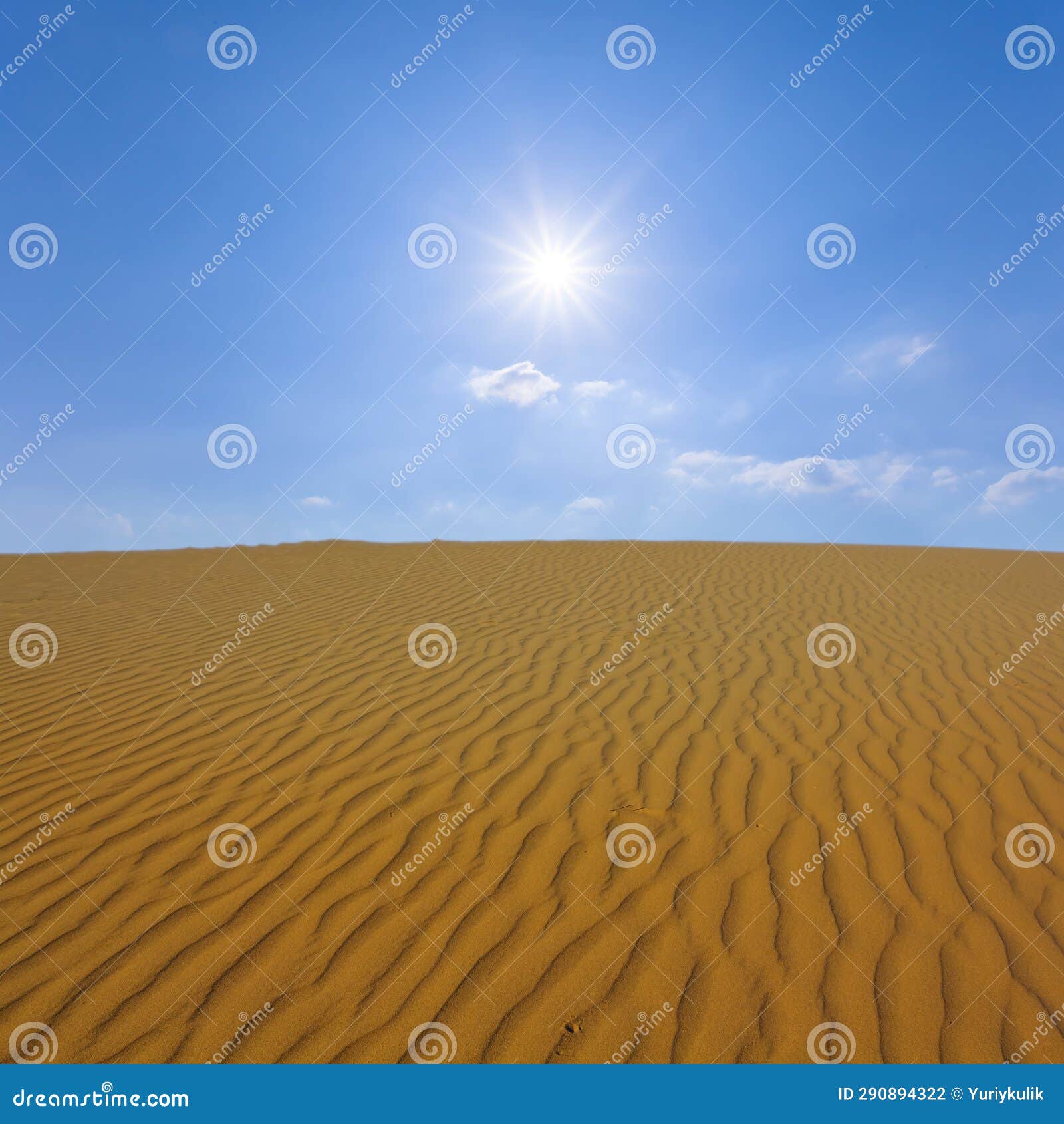 Sandy Desert Under a Sparkle Sun Stock Photo - Image of glow, boundless ...